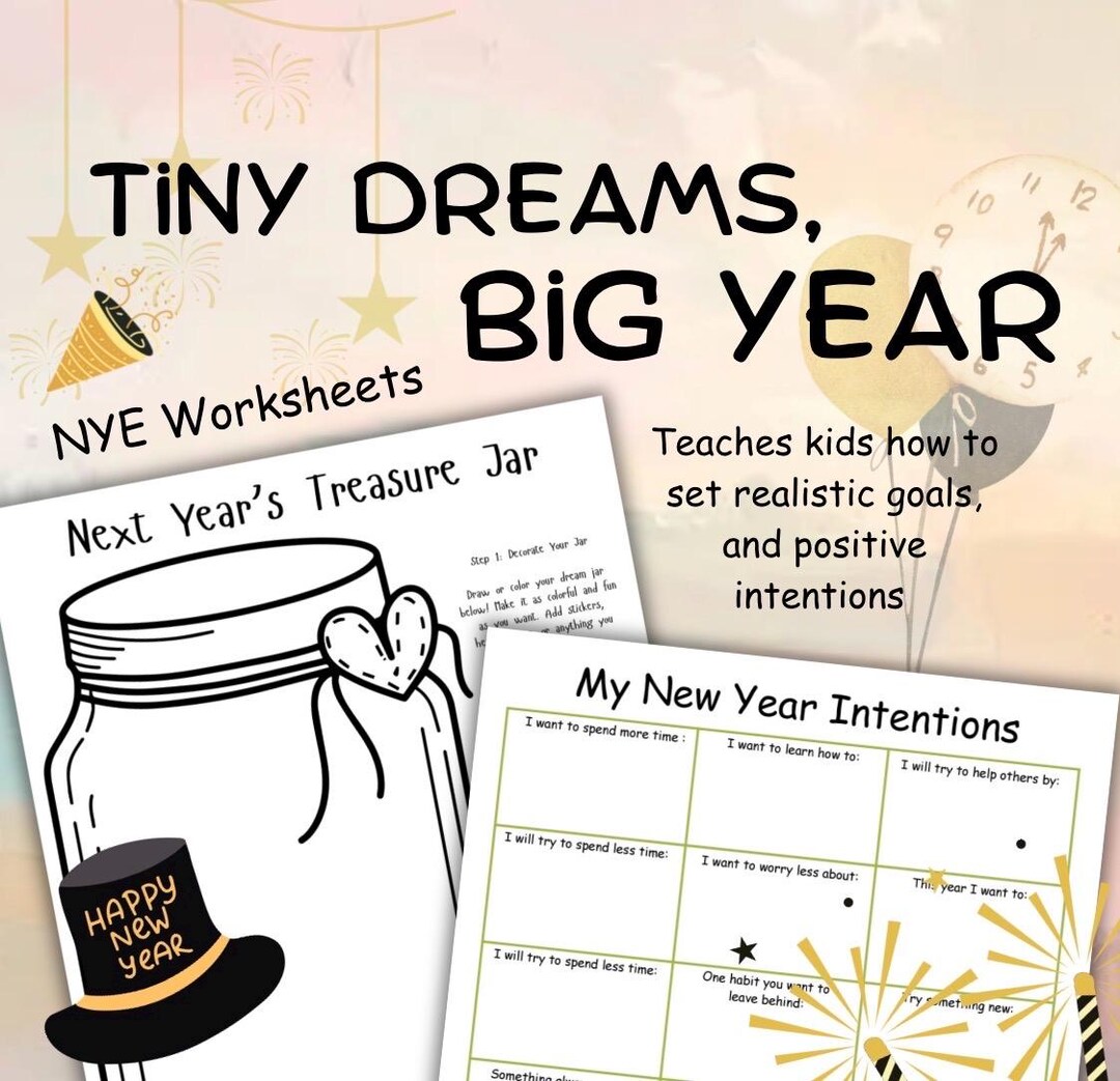 Kids New Year Intentions Worksheet: Treasure Jar Activity (PDF ...