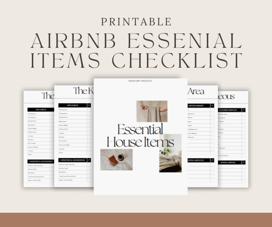 Checklist, Airbnb Essentials Checklist Superhost Checklist Rental ...