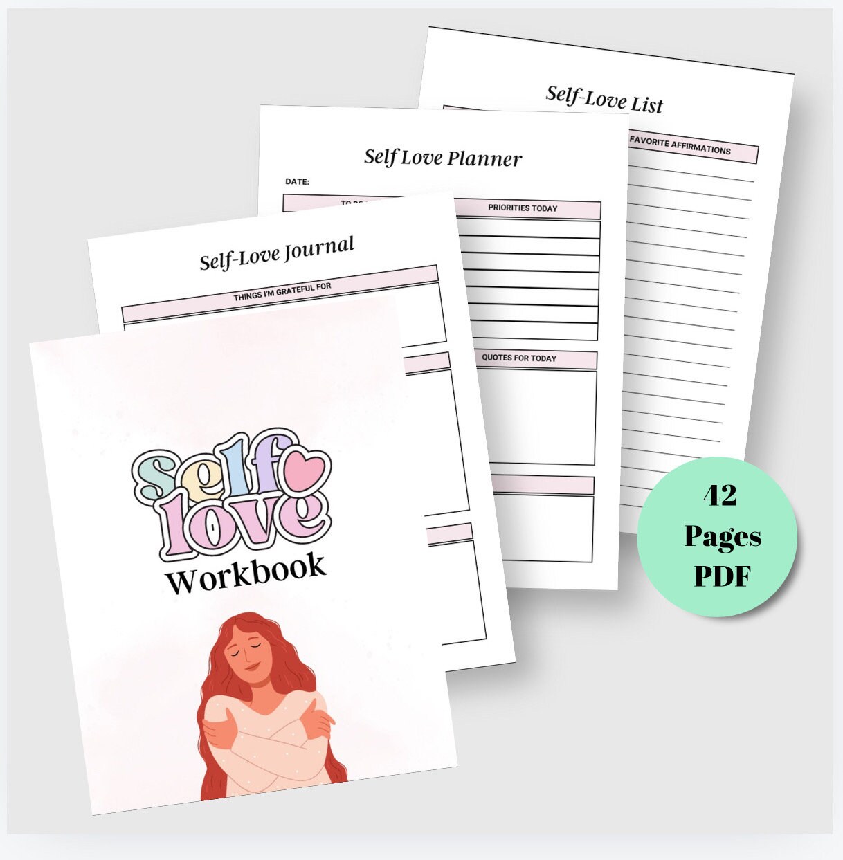 Self Love Workbook Self Esteem Builder Worksheets Emotional Regulation ...