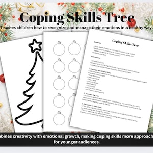 Christmas Coping Skills Tree Activity: Mental Health Worksheet (digital ...