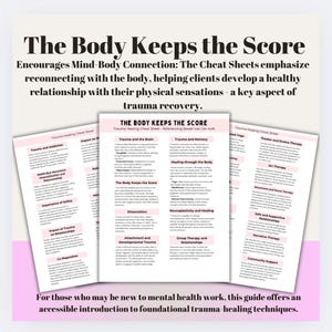 The Body Keeps the Score Cheat Sheet Infographic for Traumatic Stress ...