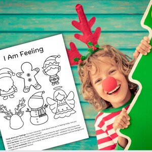 Kids Christmas Art Activity Feelings Holiday Characters Drawing ...