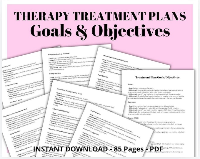 Therapy Cheat Sheet Goals PDF | Therapeutic Intervention Digital ...