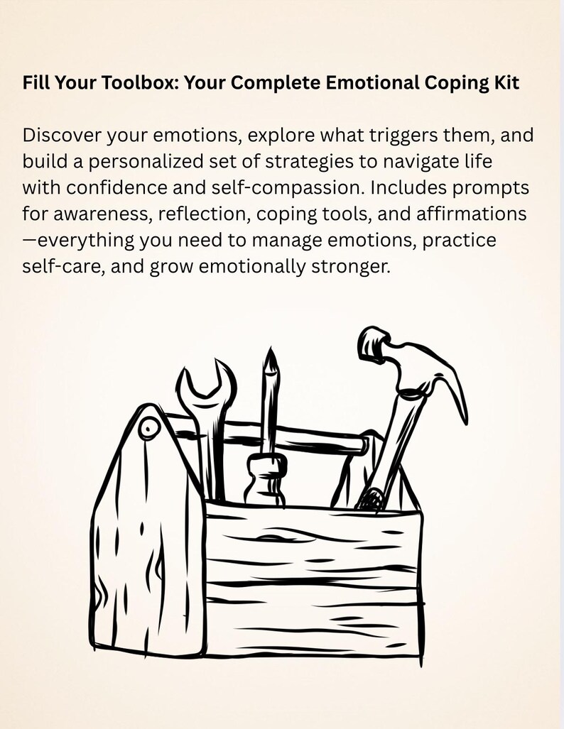 Emotional Coping Skills Worksheet, Stress & Anxiety Management (PDF ...