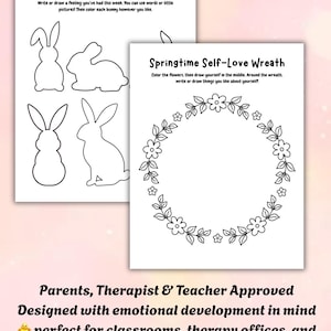 Easter Mental Health Coloring Activities for Kids Fun Printable ...