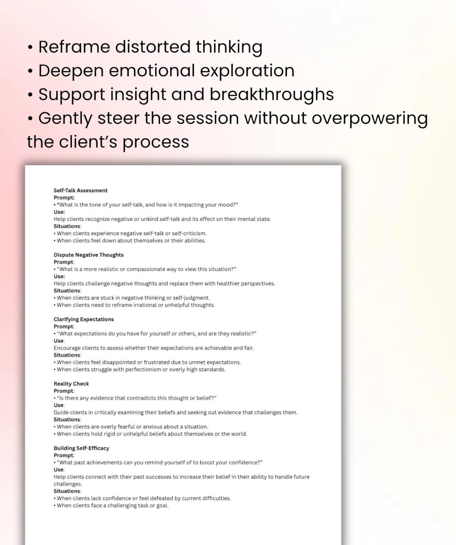 Therapist Prompts for Stuck Sessions Mental Health Client Shutdown in ...