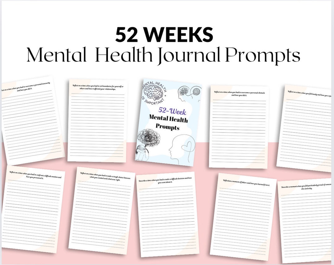 Mental Health Journal Prompts Emotional Regulation CBT Digital Therapy ...