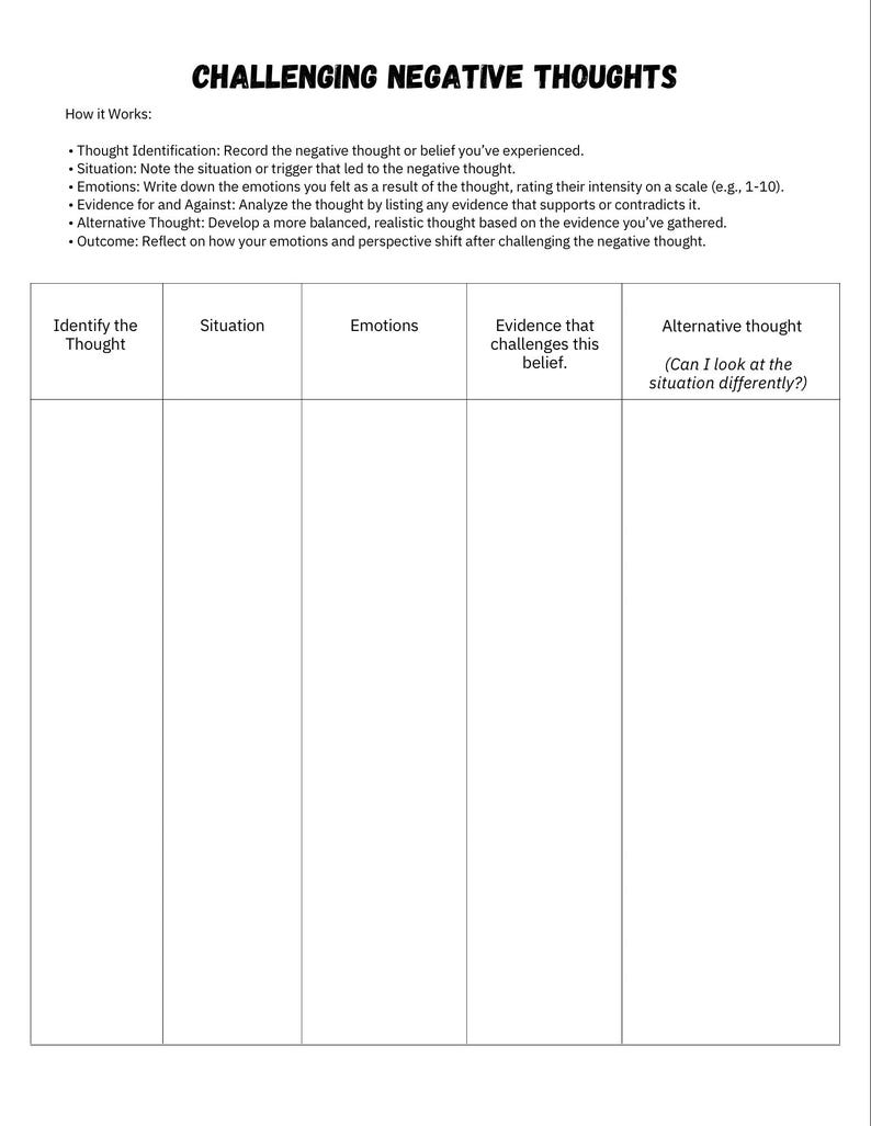 Jar of Ants CBT Worksheet, Child Therapy Tool (PDF) - Etsy