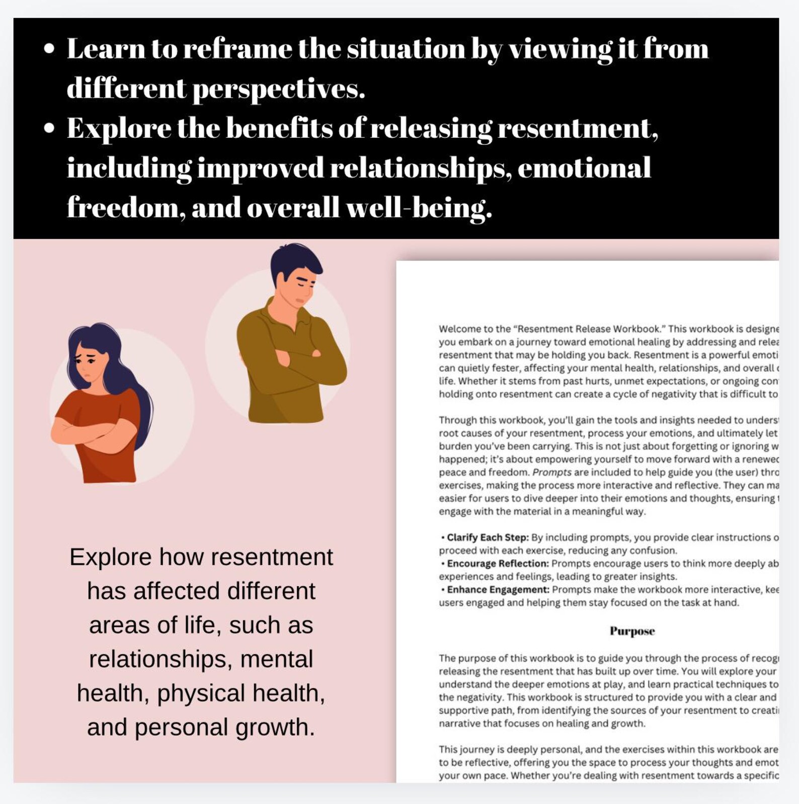 Letting Go of Resentment Workbook for Guided Exercises to Release ...