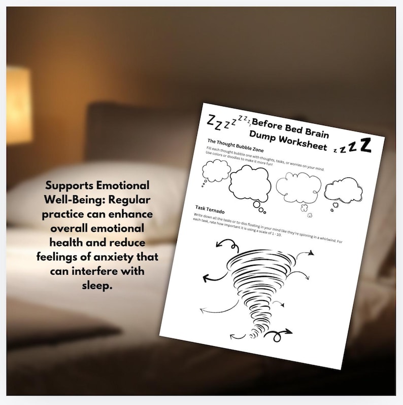 Bedtime Brain Dump for Anxiety Cant Sleep Routine Night Time Anxiety ...