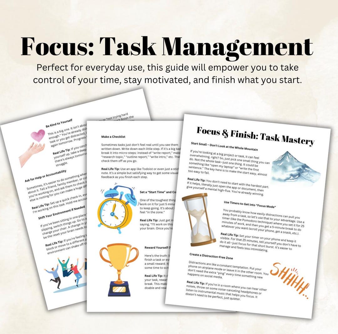 How to Focus and Complete Tasks Students Professionals Parents ...