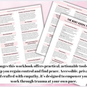 The Body Keeps the Score Cheat Sheet Infographic for Traumatic Stress Printable Therapy Handout ...