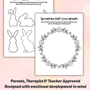 Easter Mental Health Coloring Activities for Kids Fun Printable ...