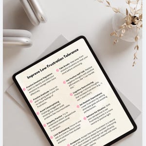 Resolve Frustration Tolerance Building Patience Therapy Handout Daily ...