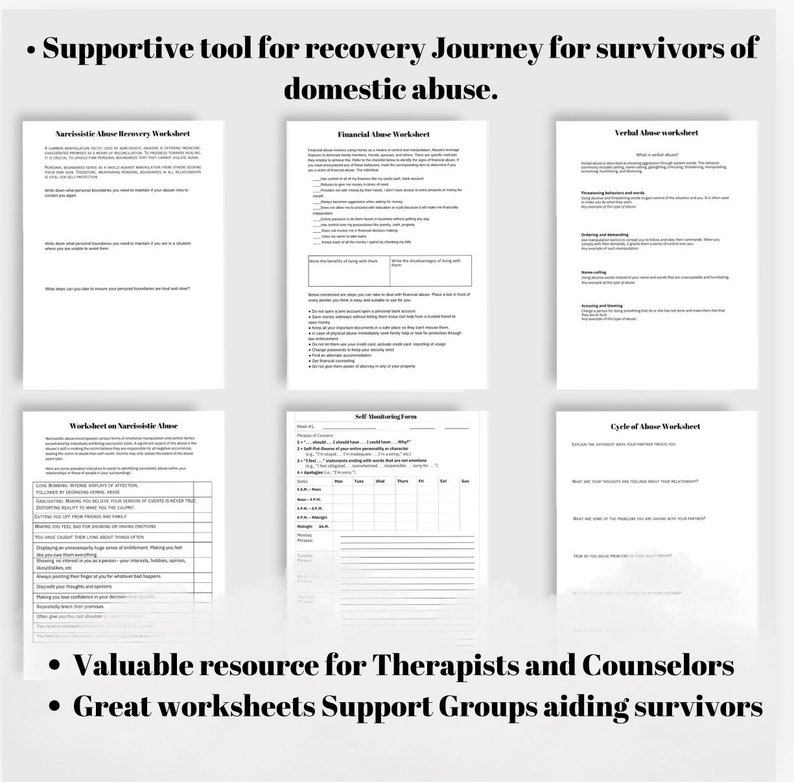Domestic Abuse Workbook Cycle of Violence Healing Toxic Relationship ...