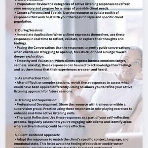 Active Listening Responses Therapist Toolkit Better Communication Tool ...