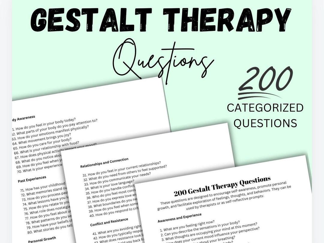Gestalt Therapy Questions Personal Growth Tool Gestalt Psychotherapy ...