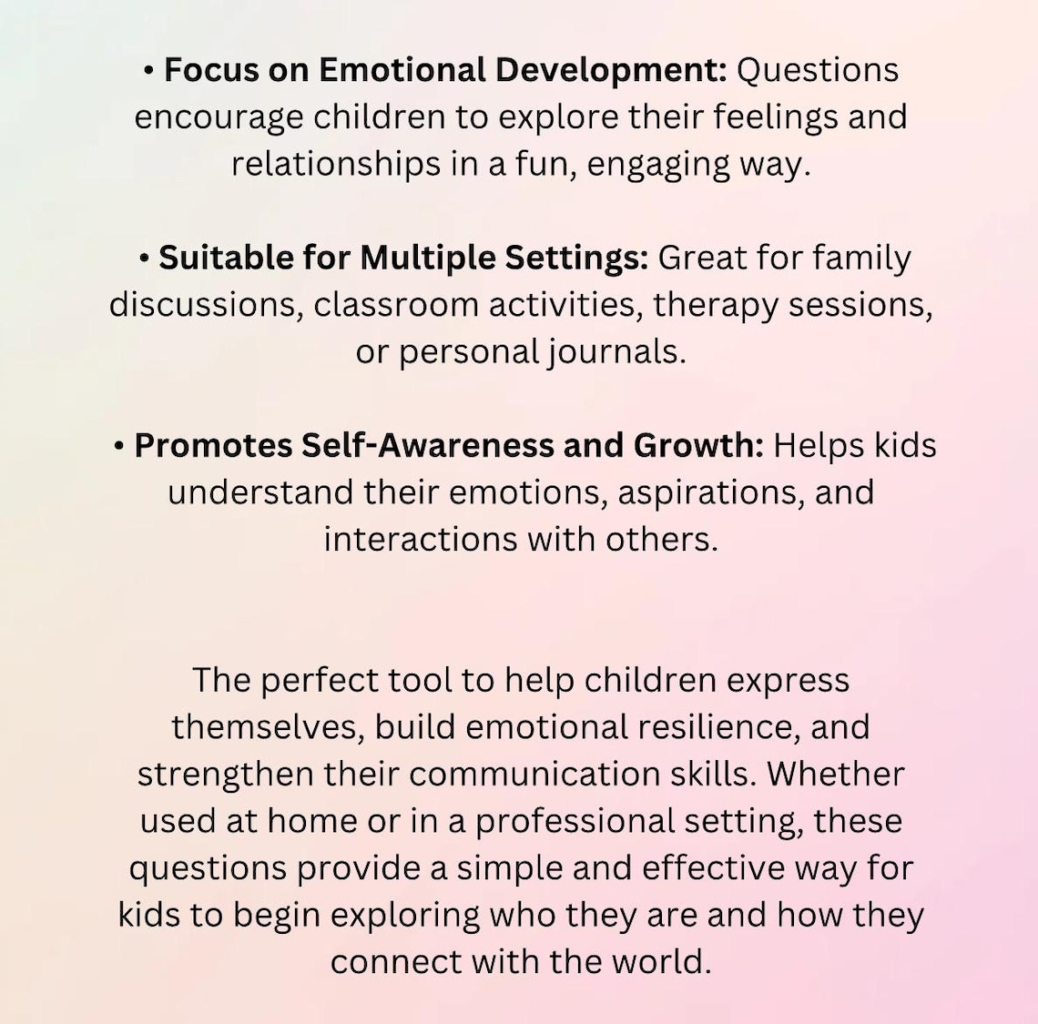 Open Ended Questions for Children and Teens SEL Conversation Starter ...