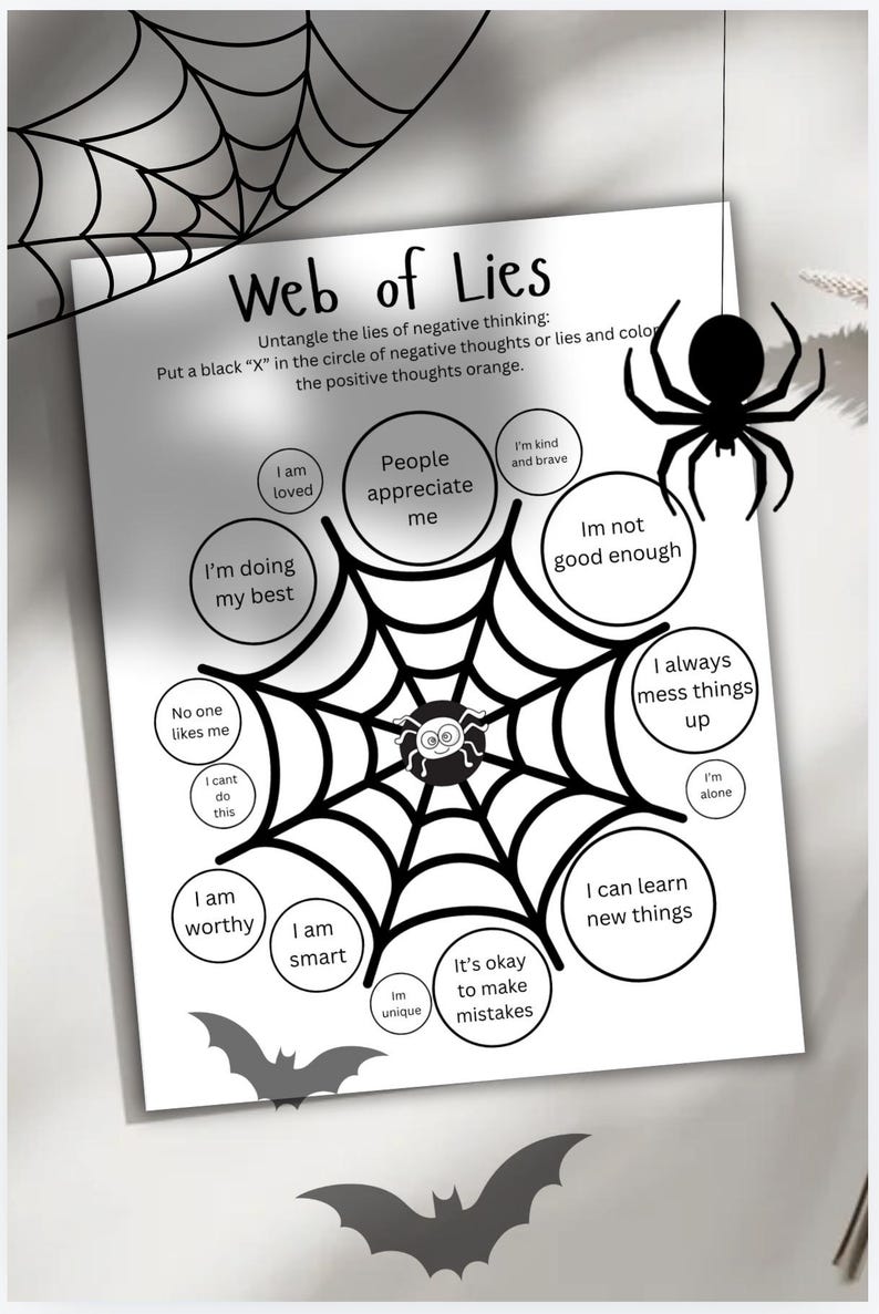 Children’s Halloween Mental Health Activity Sheets Spooky Theme for ...