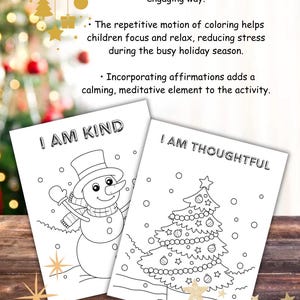Christmas Coloring Pages Kids Holiday Activity Affirmations Christmas ...