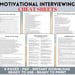 Motivational Interviewing Cheat Sheets for MI Therapist Manage Client ...