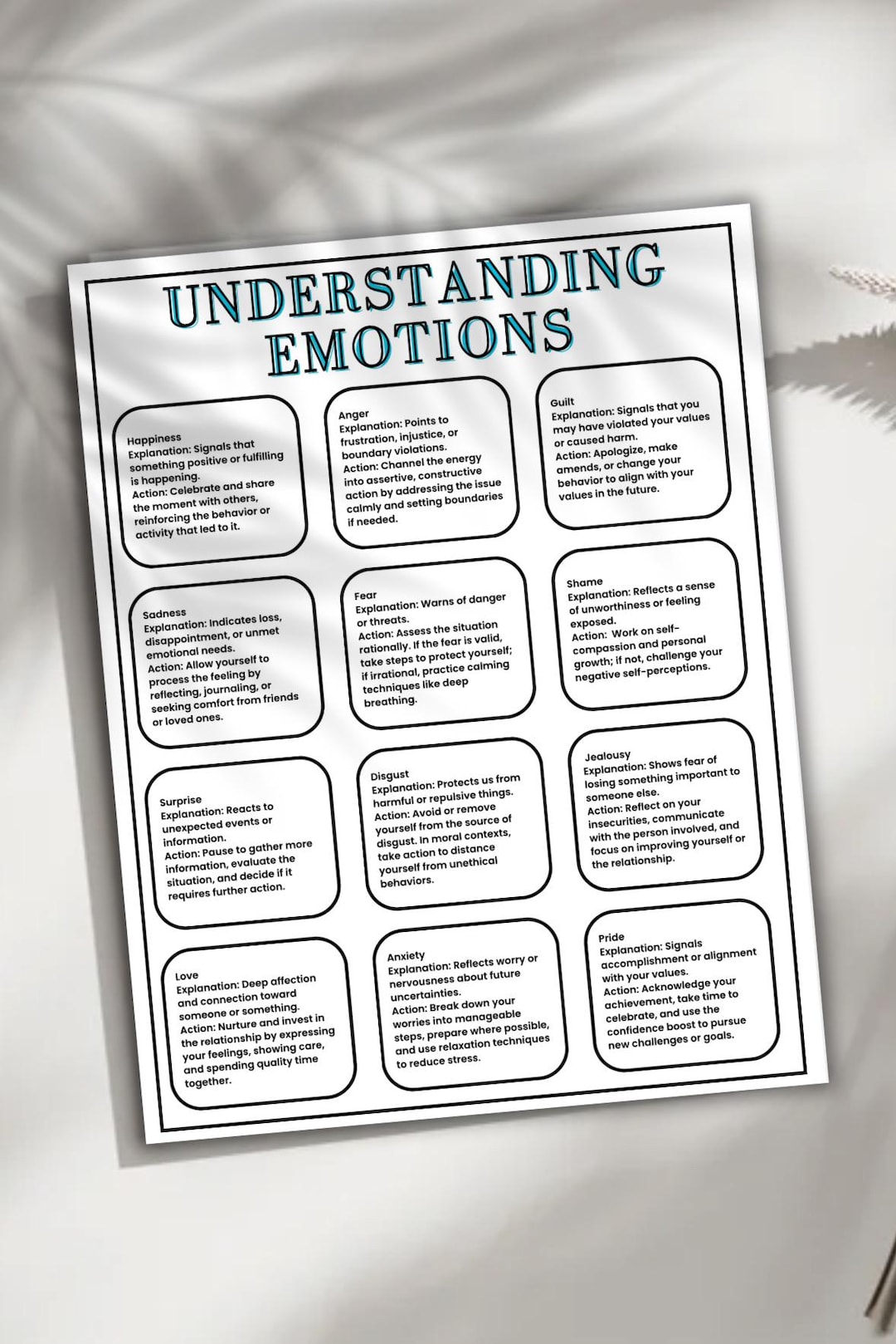 Understanding Emotions Therapy Worksheet What Am I Feeling Emotional ...