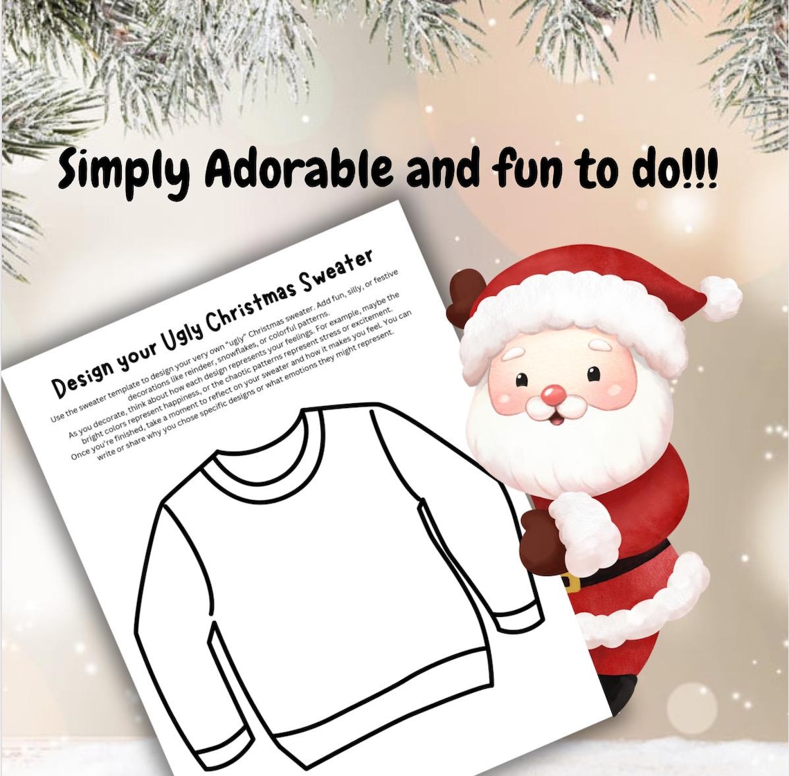 Kids Christmas Therapy Worksheets: Emotional Check-in Activities ...