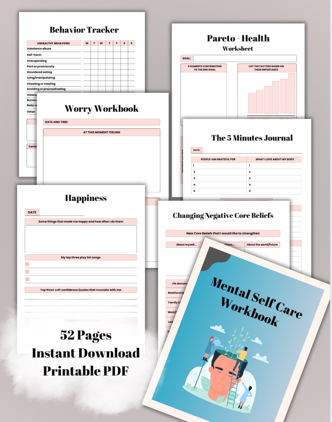 Self Care Workbook Emotional Regulation Therapy Worksheets Sensory ...