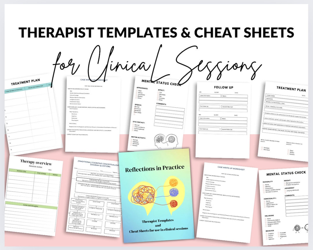 Therapy Cheat Sheets Clinical Templates Treatment Planning Client ...