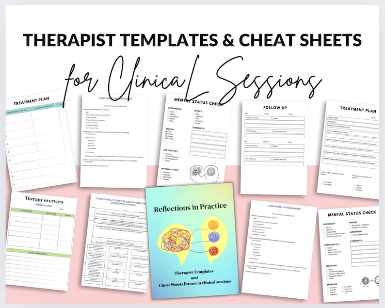 Therapy Cheat Sheets Clinical Templates Treatment Planning Client ...
