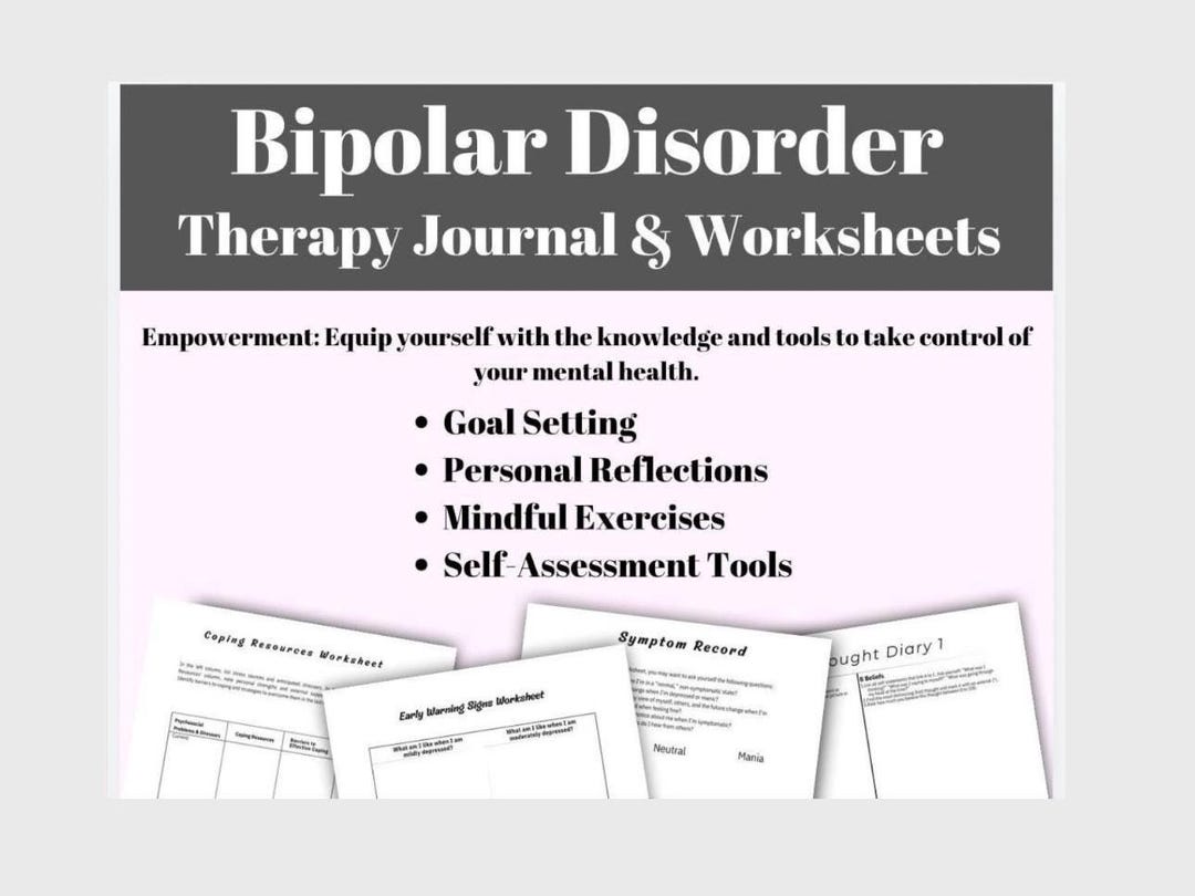 Bipolar Management Toolkit Mood Tracker & Coping Skills Guide Triggers ...