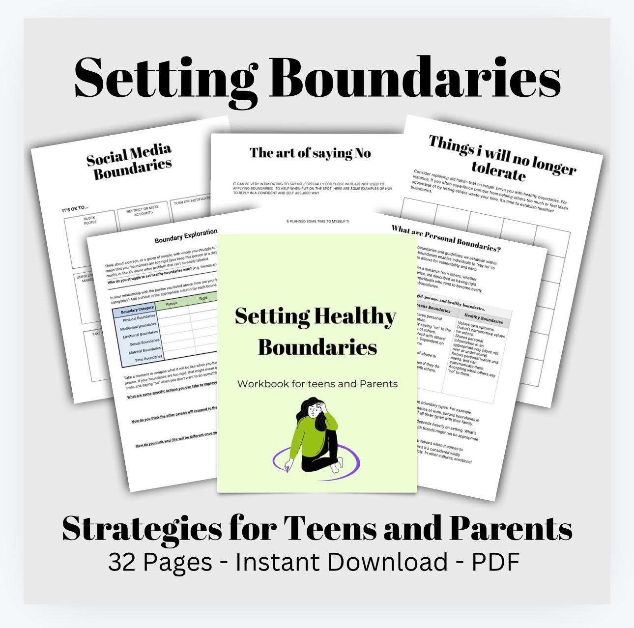 Healthy Boundaries for Teens and Parents Boundary Setting Strategies ...