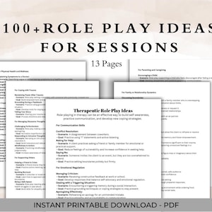 Therapy Role Play Ideas Toolkit Therapist Tool Healing and Emotional ...