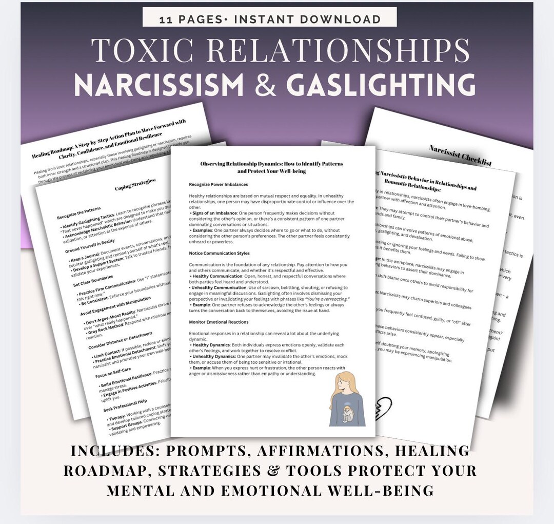 Toxic Relationships Gaslighting and Narcissism Abuse Workbook ...