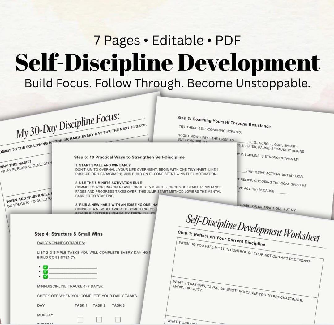 Transform Your Habits Self Discipline Challenge Motivation Tool ...