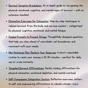 Burnout Recovery Blueprint Self-care Guide With Prompts Affirmations ...