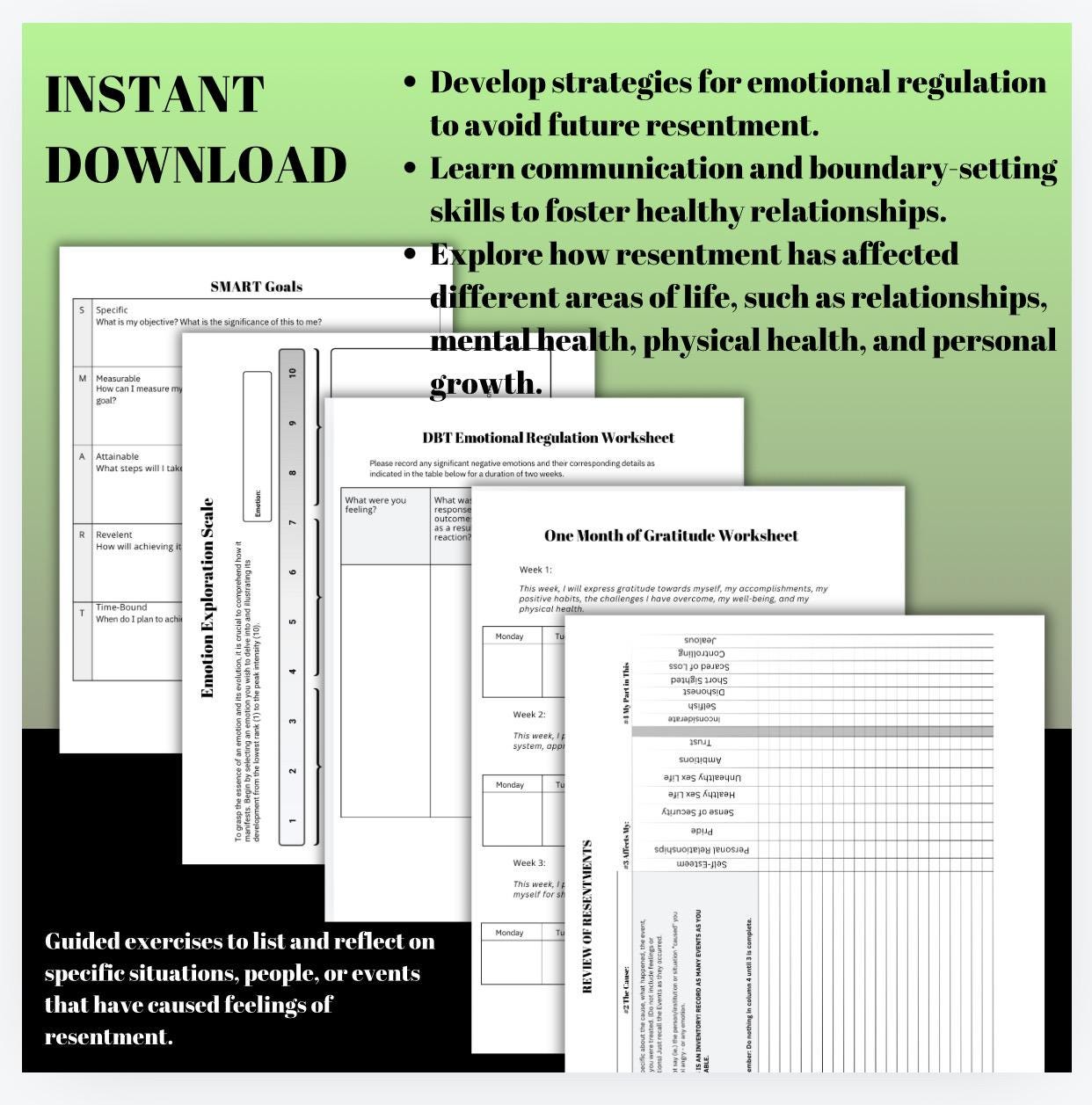 Letting Go of Resentment Workbook for Guided Exercises to Release ...