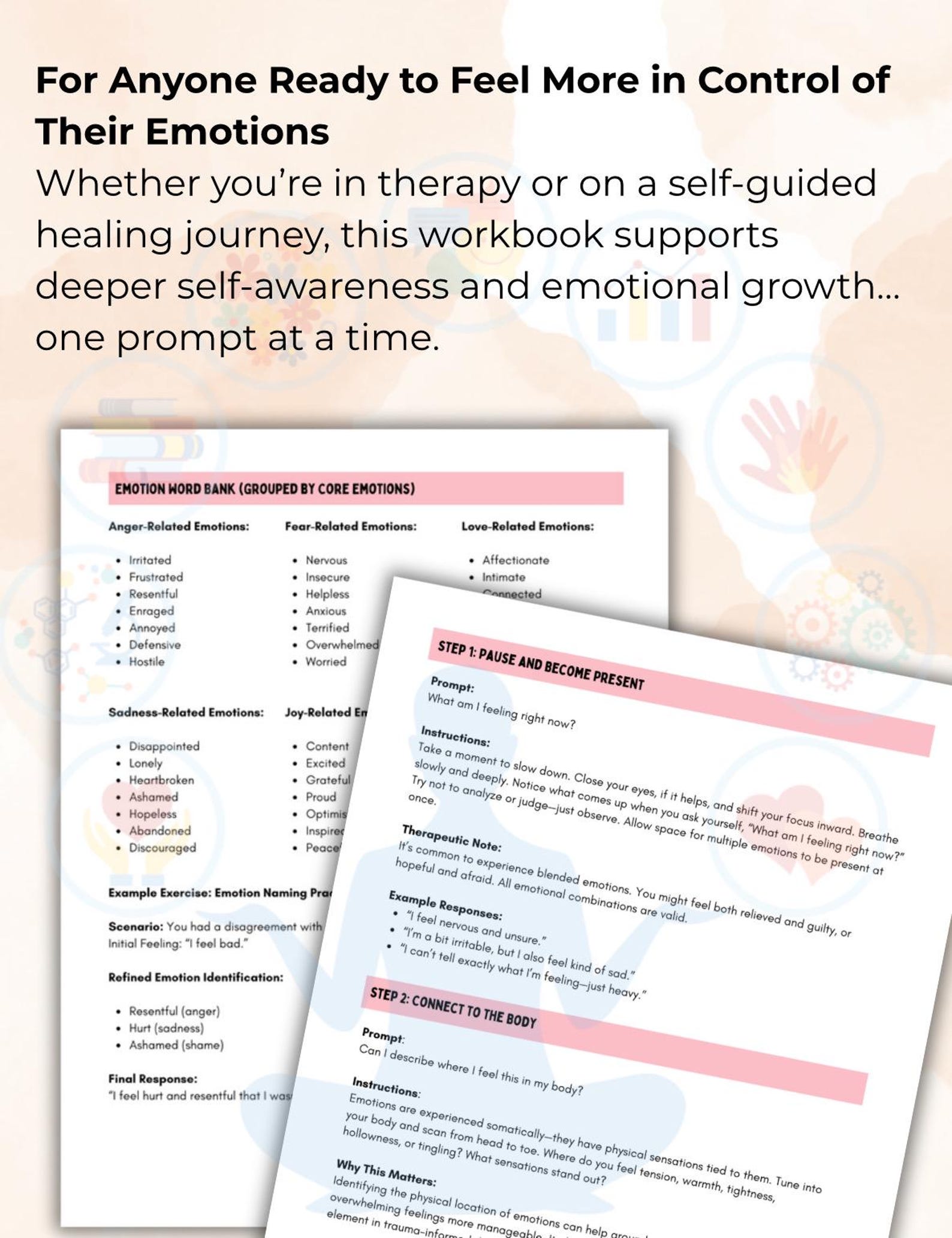 Feelings and Emotions Worksheets Emotional Awareness & Processing ...
