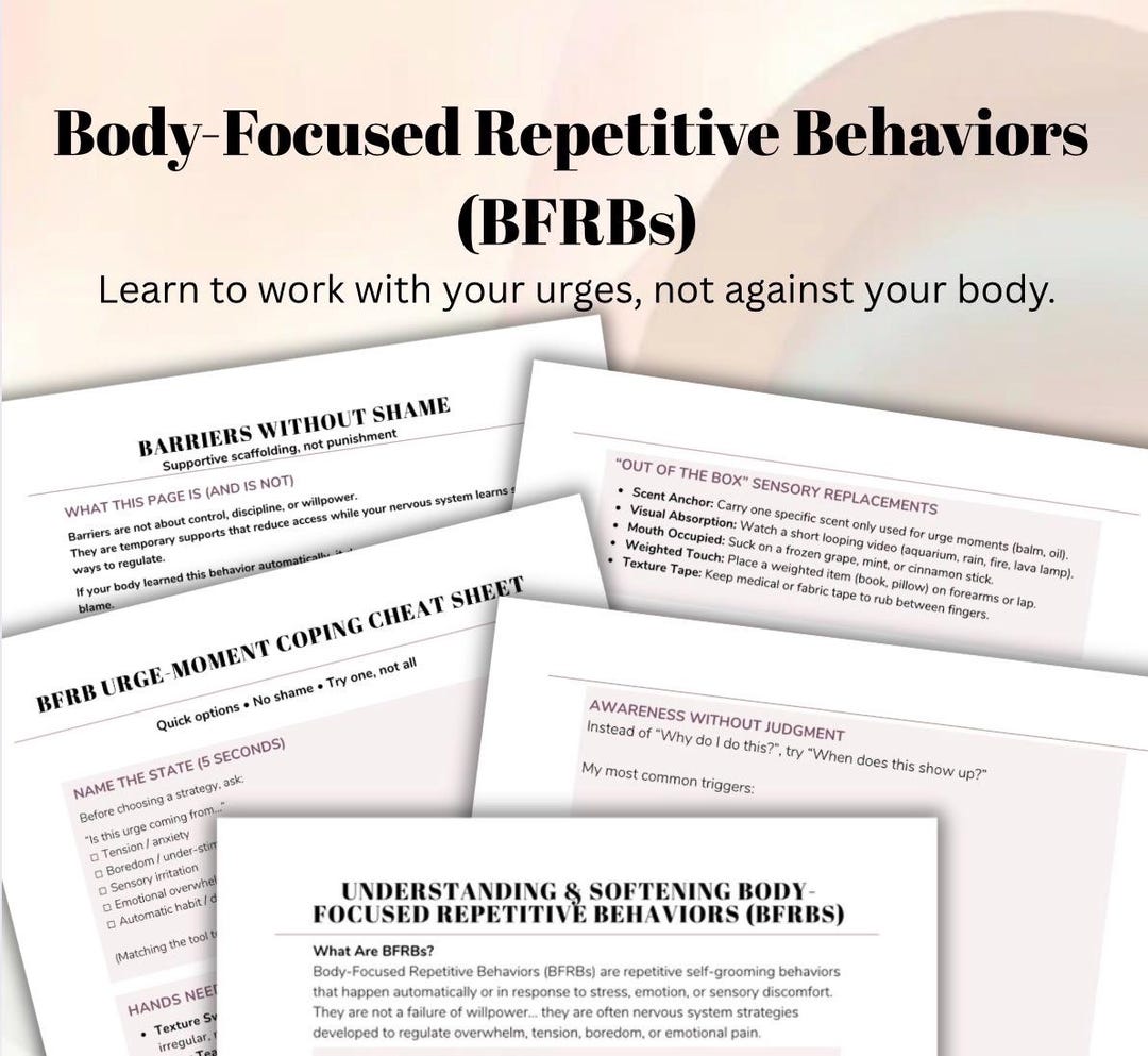 BFRB Workbook, Shame-free Skin Picking, Hair Pulling, Nail Biting (PDF ...