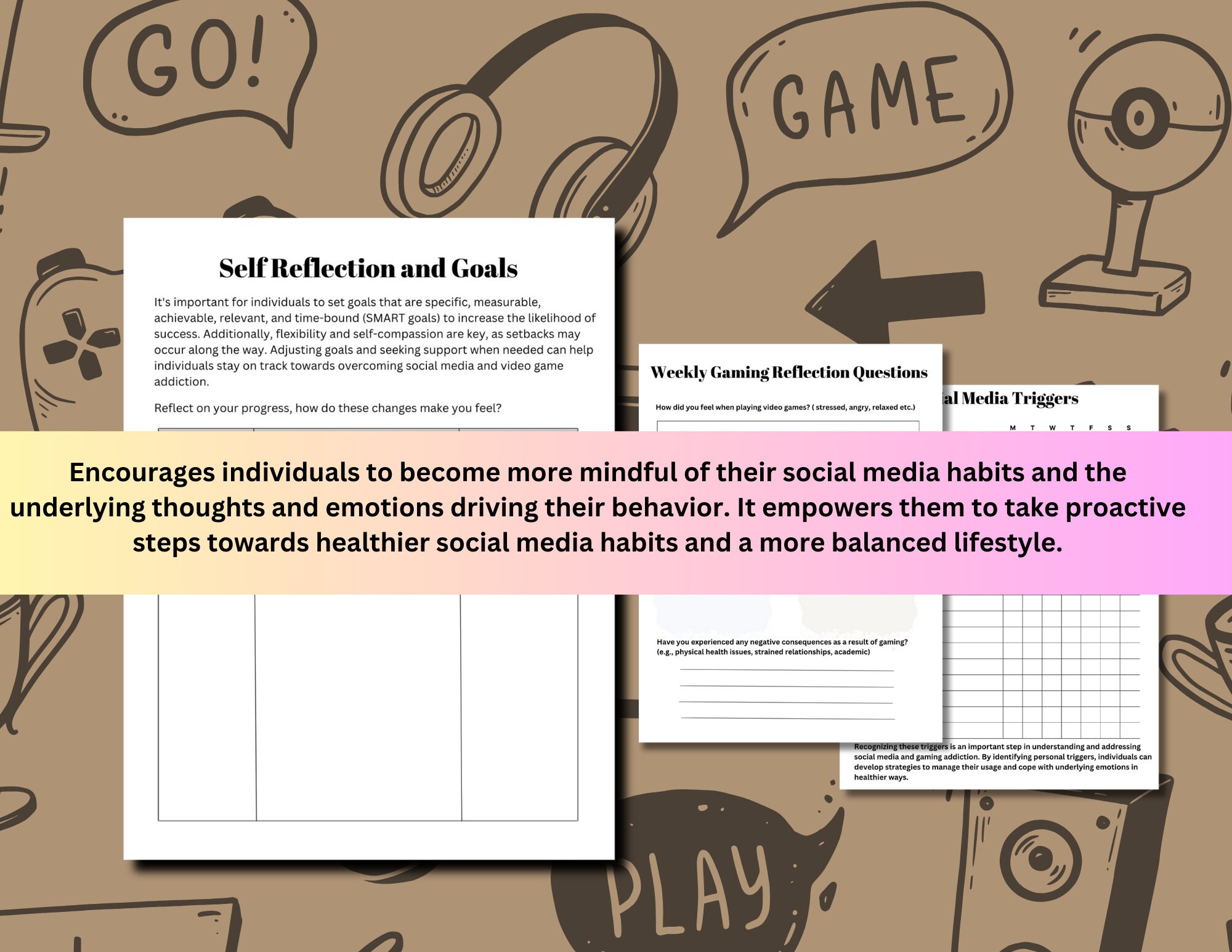 Device Addiction Screen Time Addiction Workbook for Teens With Internet ...