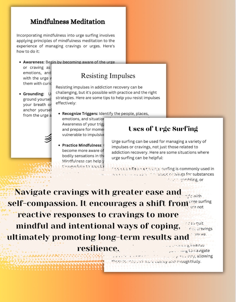 Resist Cravings DBT Worksheets Coping Skills Intense Emotions Distress Tolerance Unwanted ...