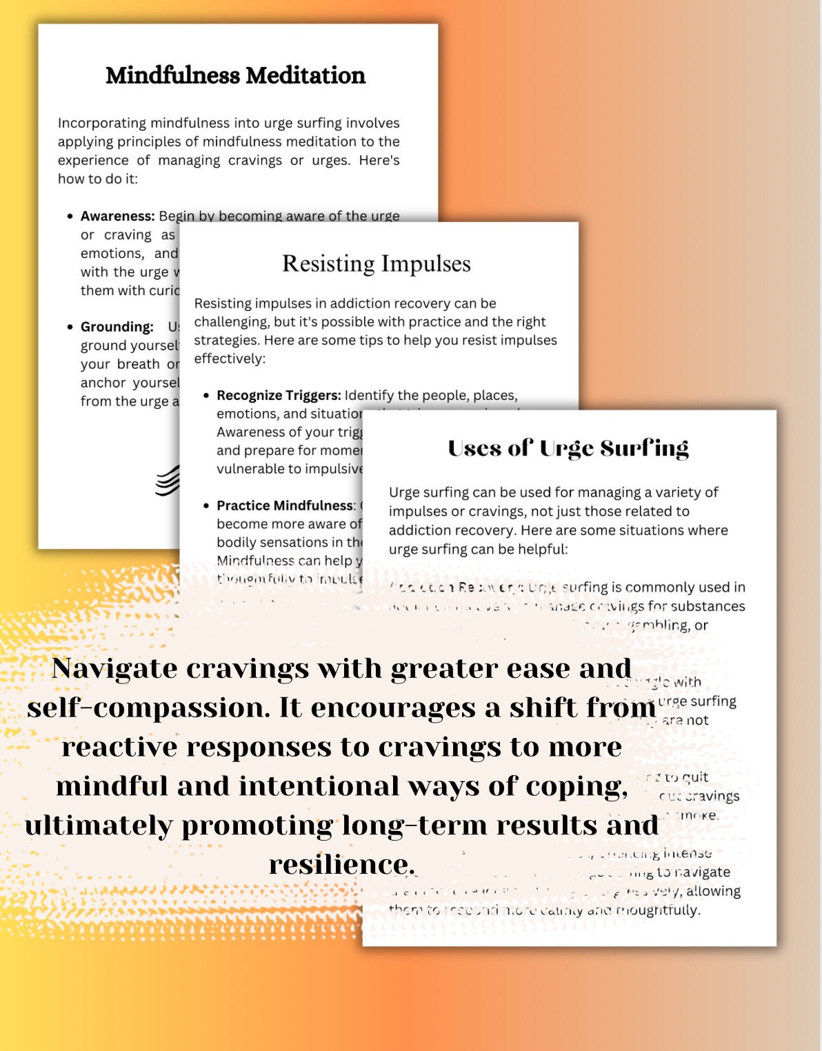 Resist Cravings DBT Worksheets Coping Skills Intense Emotions Distress ...