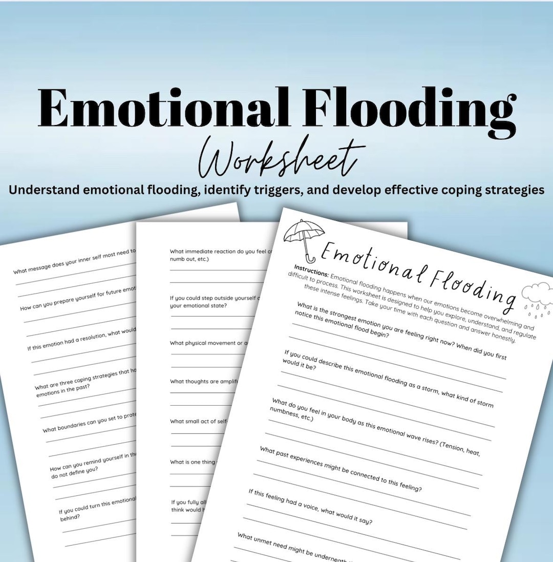 Emotional Flooding Worksheet Guide to Managing Intense Emotions ...