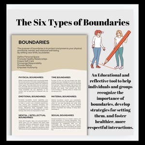 Boundaries Printable Handout Take Home Resource Educational Info Sheet ...