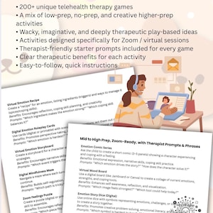 Telehealth Therapy Games for Kids & Teens (ages 9–14) (PDF Download) - Etsy