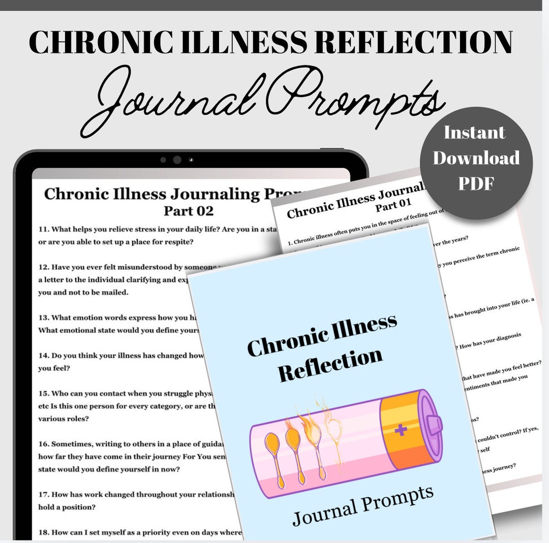 Spoonie Therapy Tool Printable Chronic Illness Journal Prompts for ...