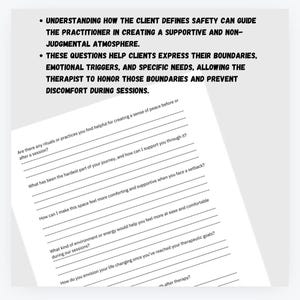 Safe Space Therapy Questions Worksheet (PDF Download) - Etsy