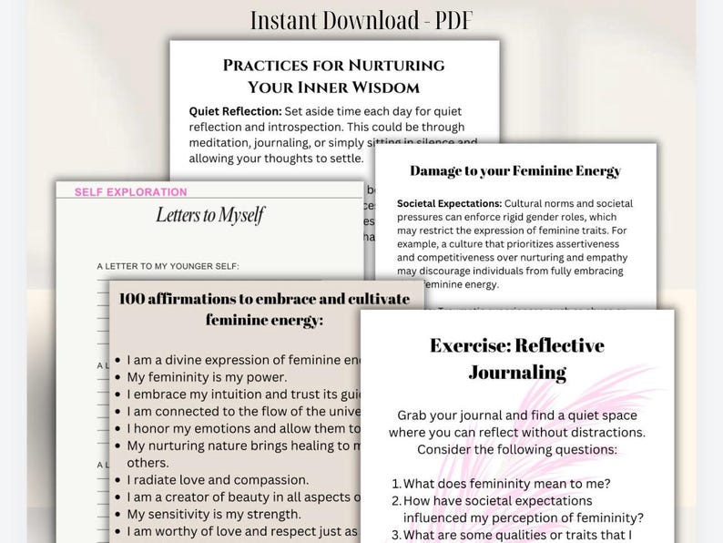 Feminine Energy Healing Workbook (digital Download) - Etsy
