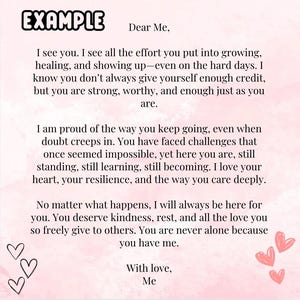 Love Letter to Yourself Self Love Exercise Guided Valentines Day Theme ...