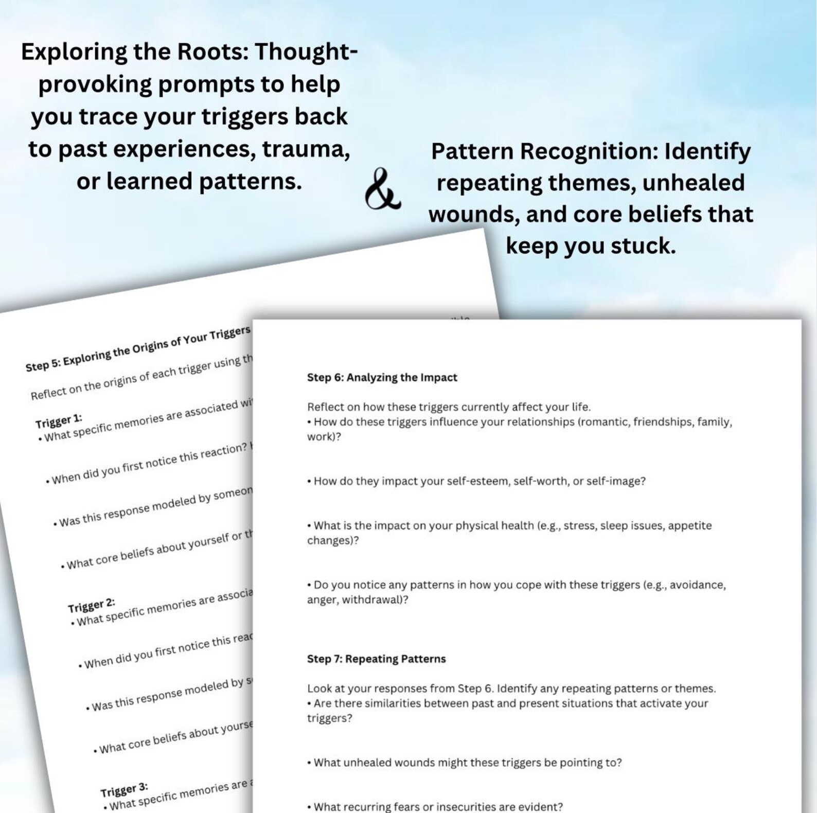 Uncovering Your Emotional Triggers A Guided Self-reflection Worksheet ...